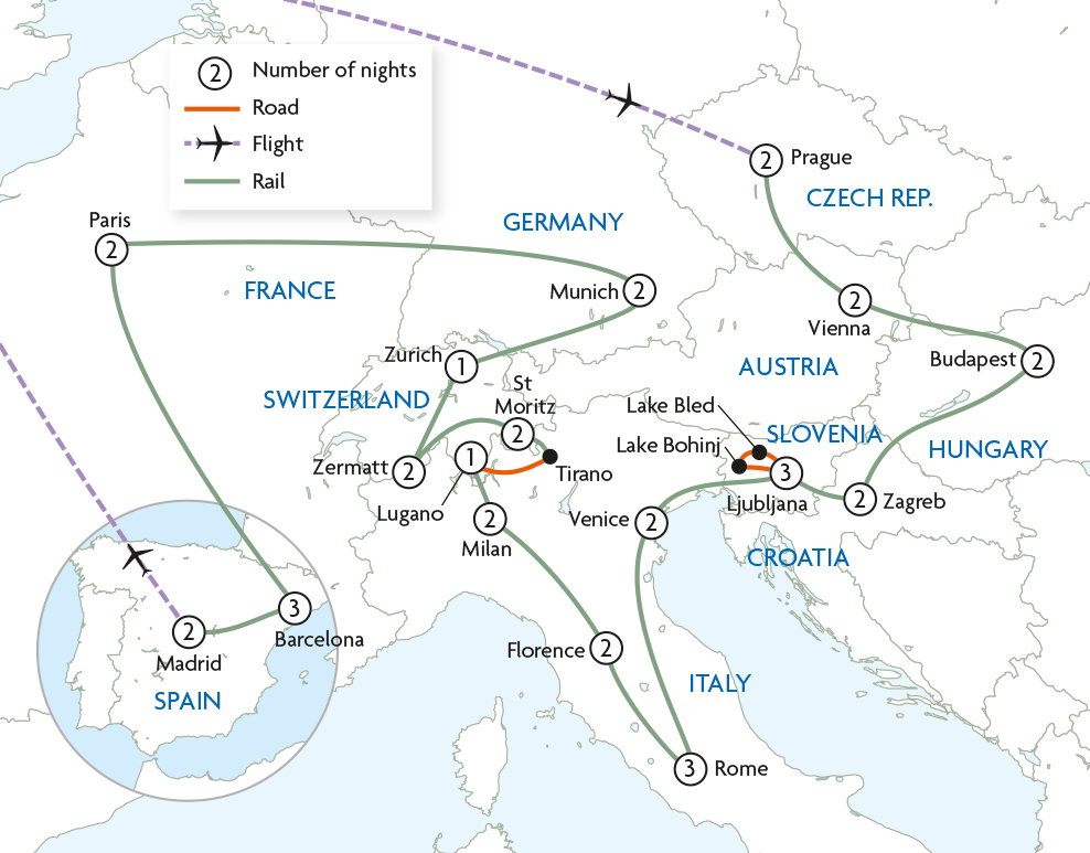 Grand European Circuit by Rail | Trailfinders
