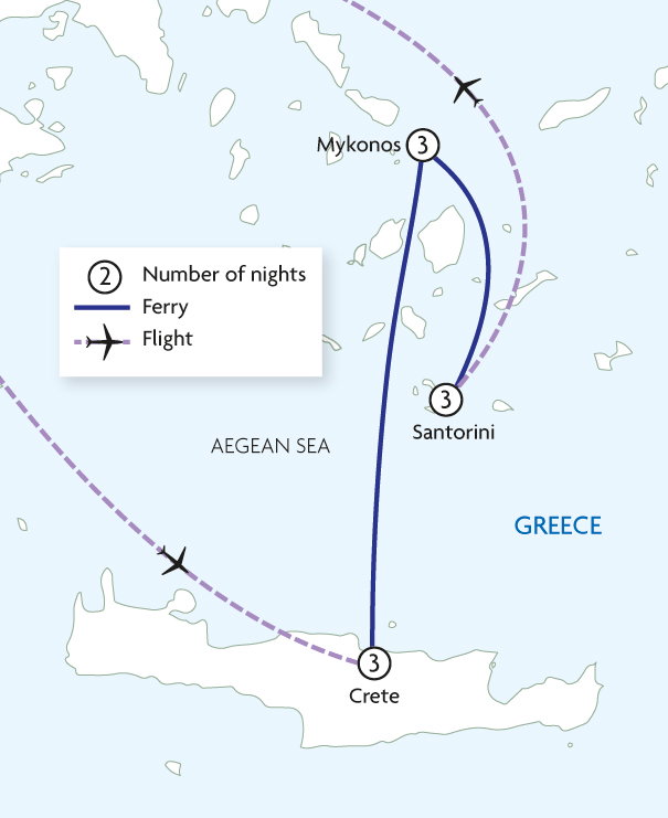 Classic Greek Island Hopping - Crete, Mykonos & Santorini ...